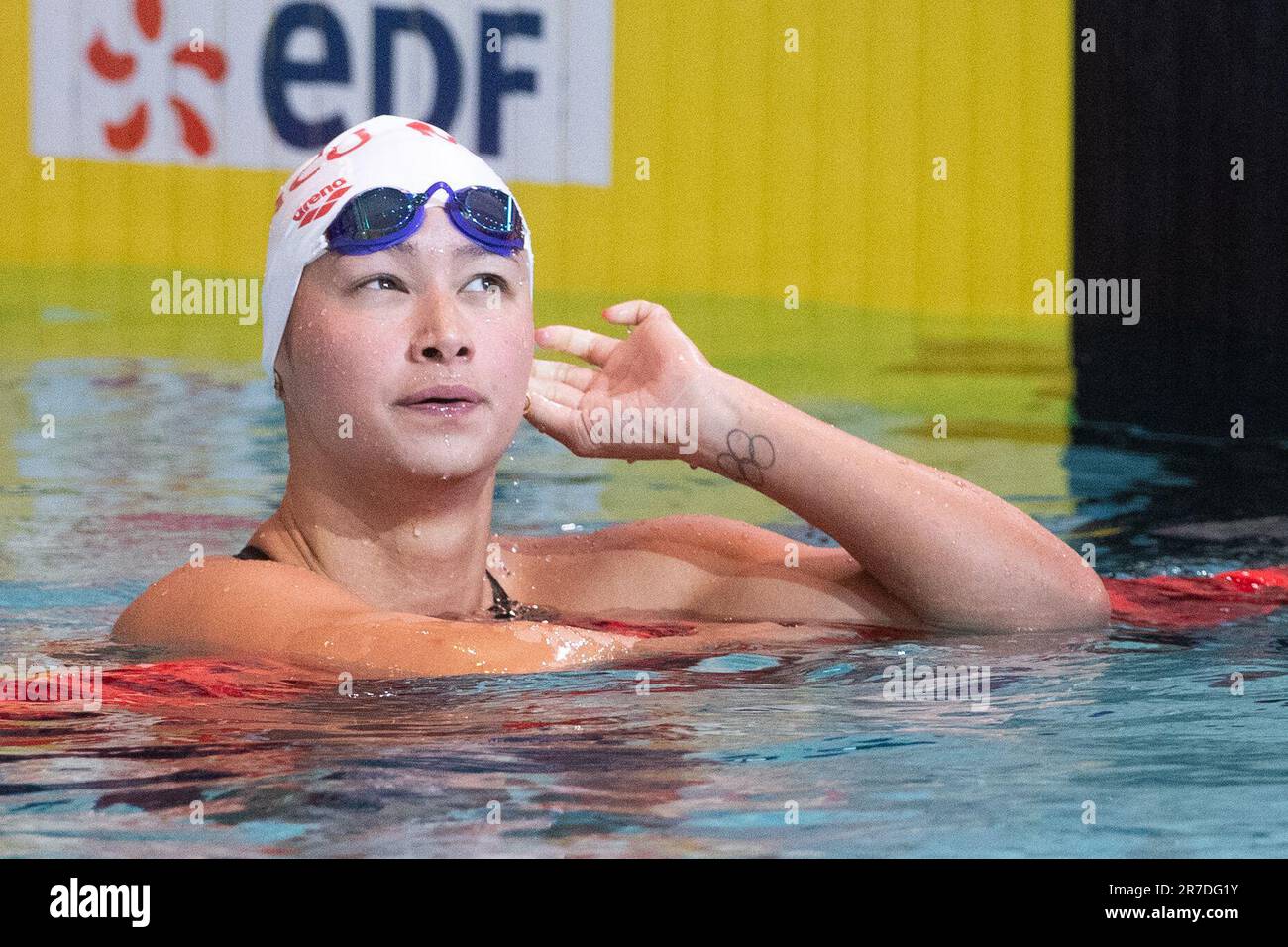 Rennes, France. 14th June, 2023. Camille Cheng competes during the ...
