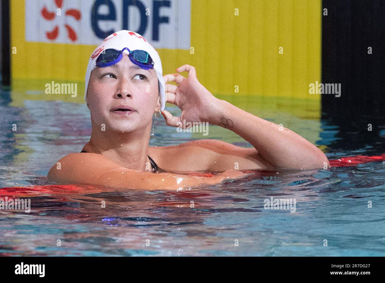 Rennes, France. 14th June, 2023. Camille Cheng competes during the ...