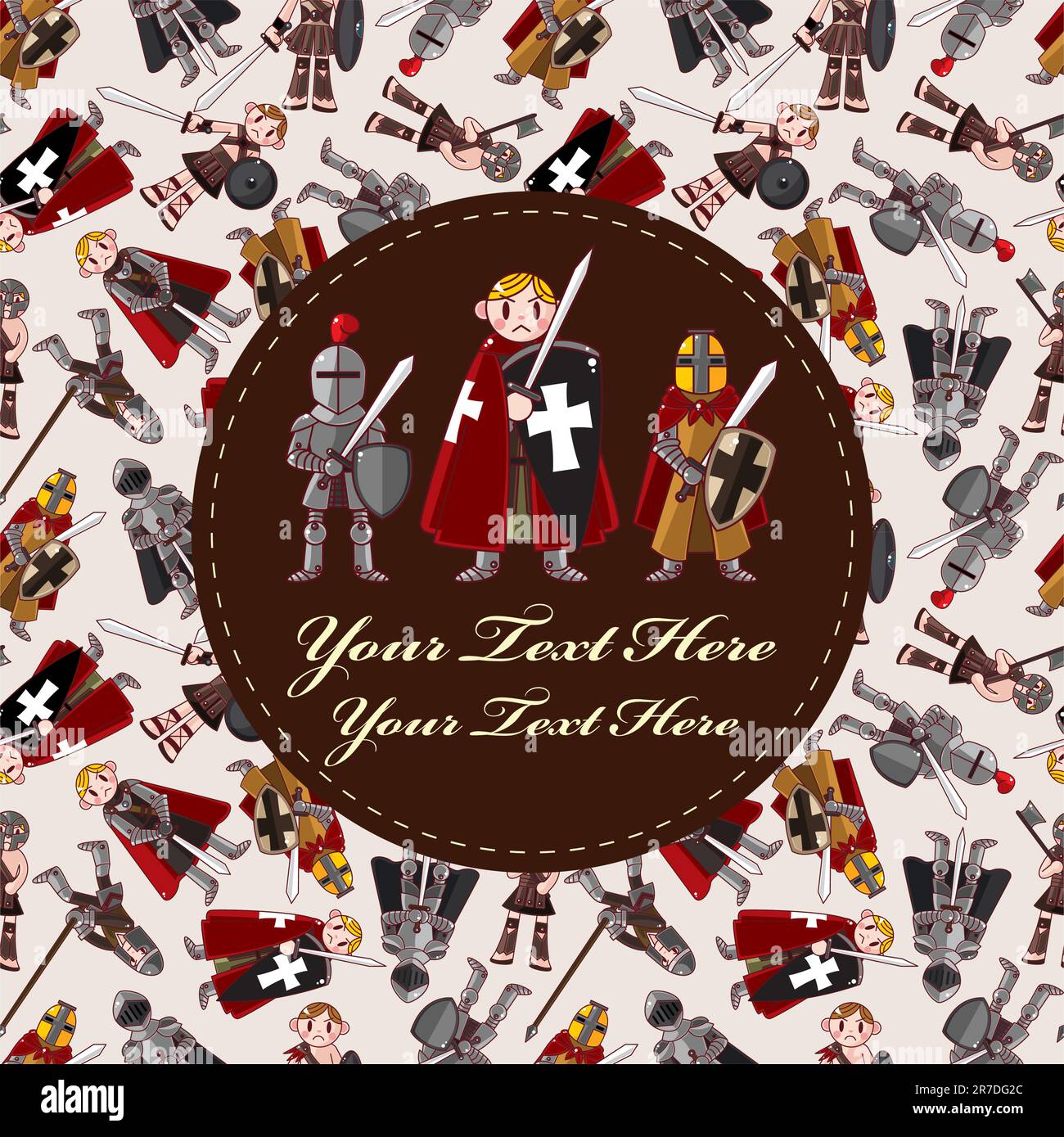 cartoon knight card Stock Vector Image & Art - Alamy