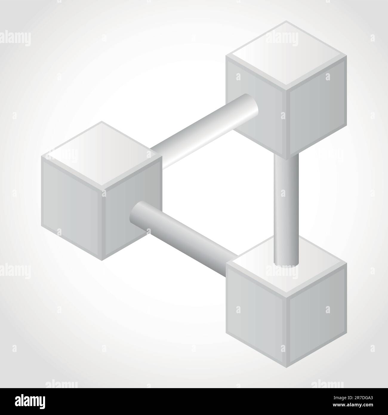 Abstract White design 3D Element , impossible object - vector art cube Stock Vector Image & Art ...
