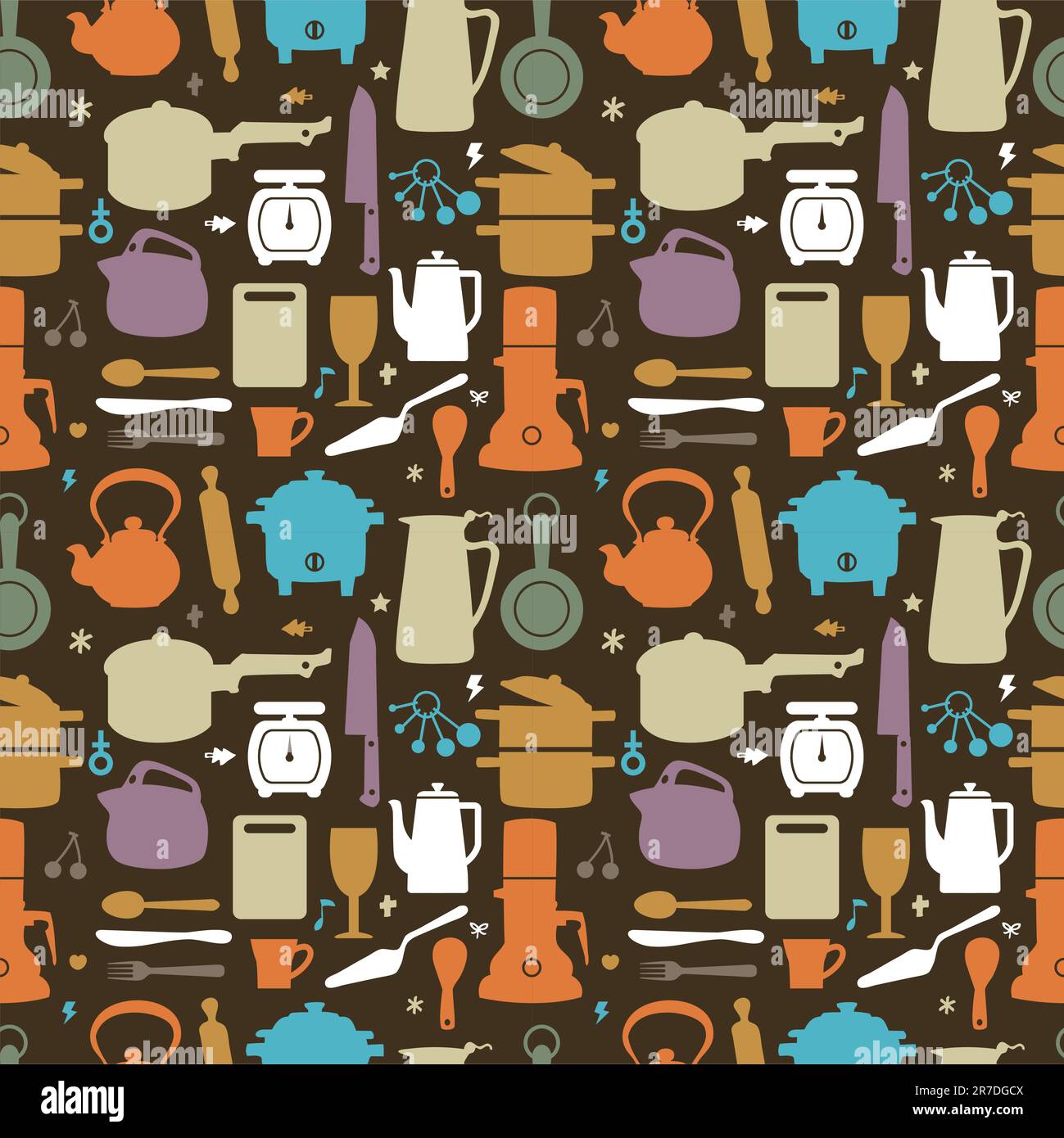 seamless kitchen pattern,vector illustration Stock Vector Image & Art ...