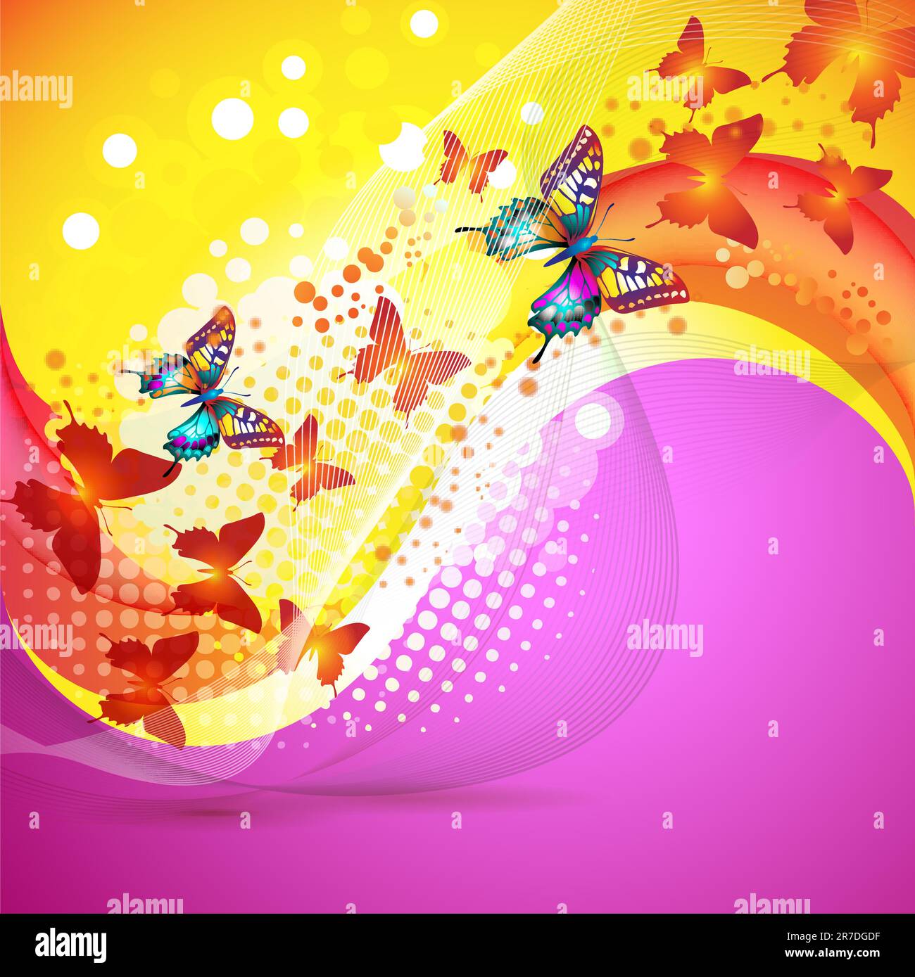 Colorful background with butterfly Stock Vector Image & Art - Alamy