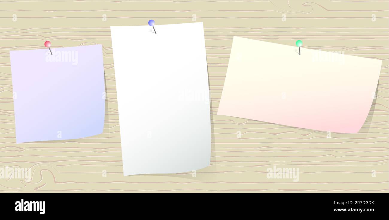 notes on wooden texture vector illustration Stock Vector Image & Art ...