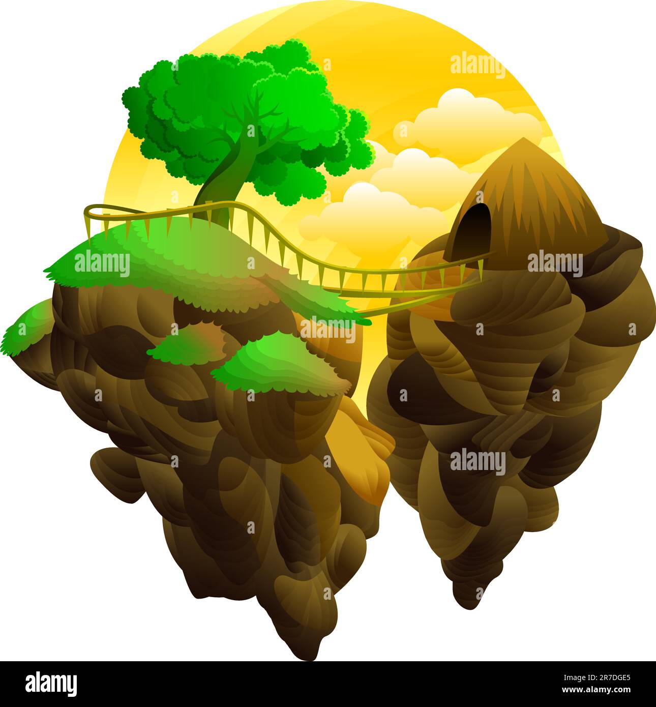 vector illustration of a conceptual landmass Stock Vector Image & Art ...