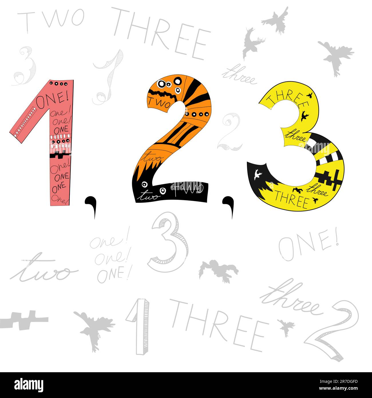 Numbers 1 2 Cut Out Stock Images & Pictures - Alamy