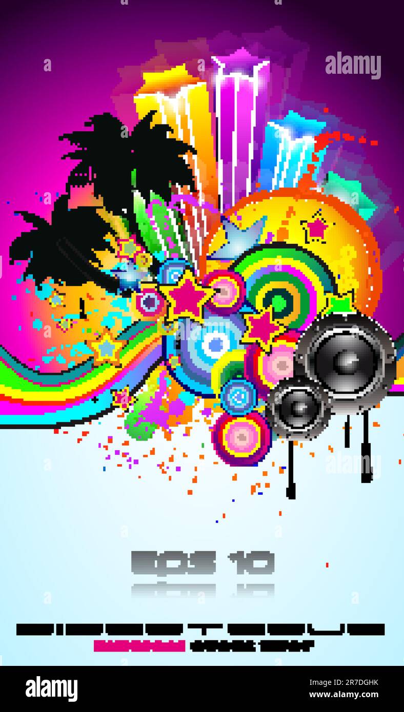 Tropical Event Disco Flyer for Music Poster, Night Parites or Latin ...