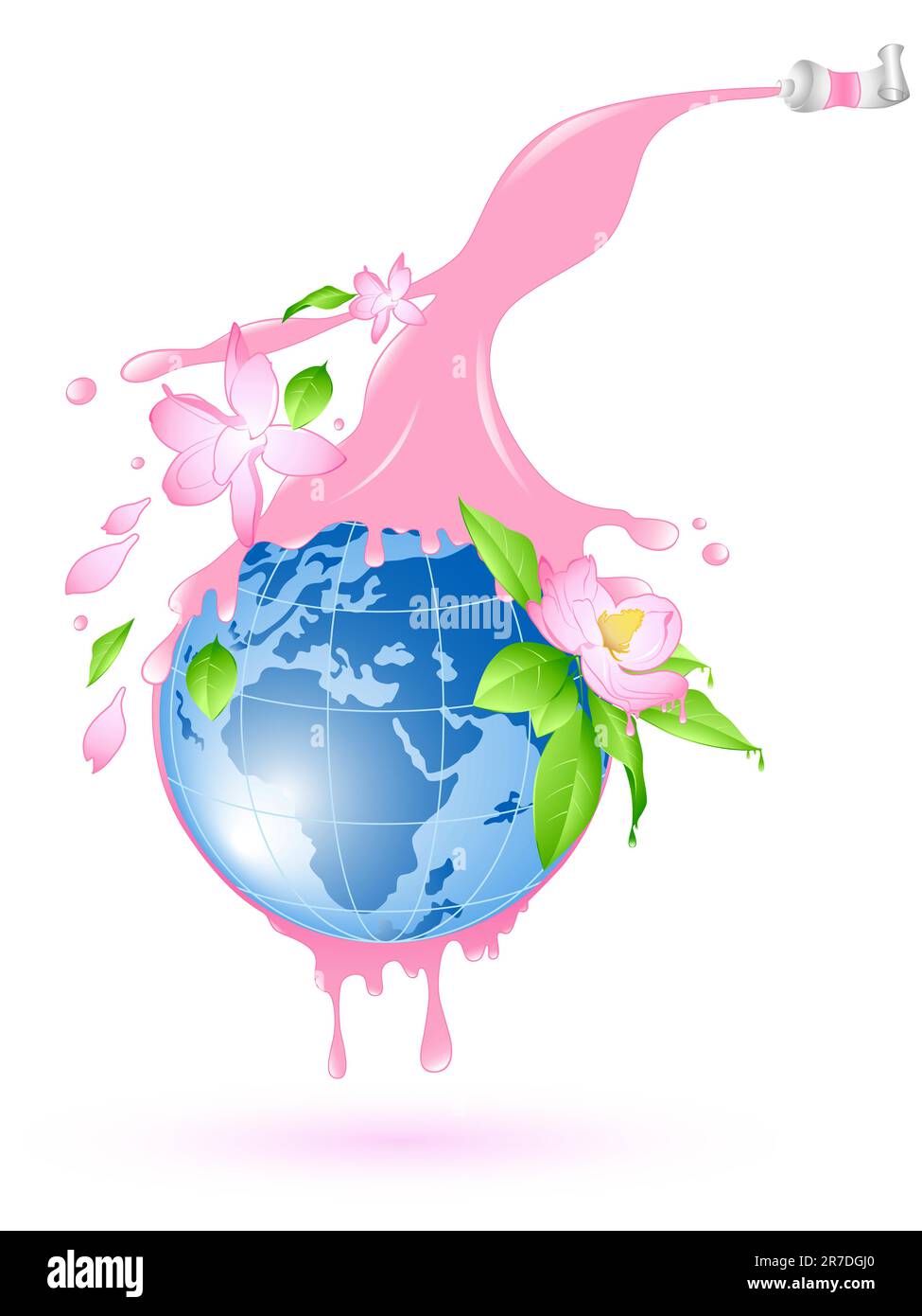 Splashes on waterfall in Stock Vector Images - Alamy