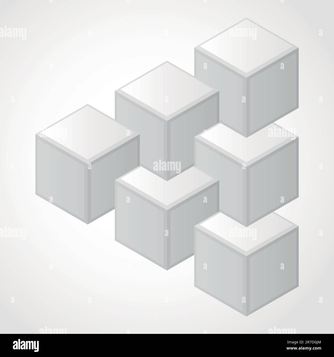 Abstract White design 3D Element , impossible object - vector art cube Stock Vector Image & Art ...