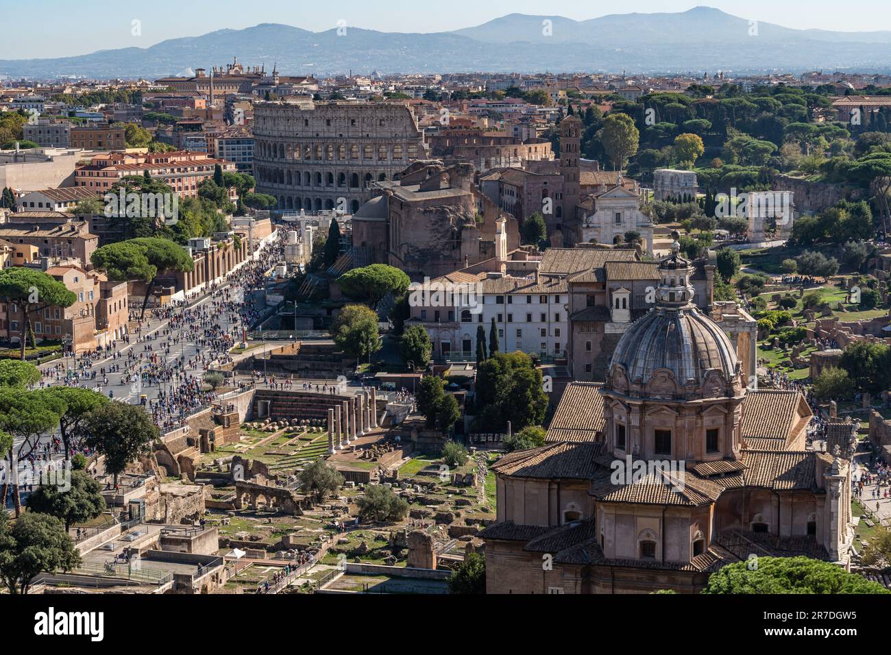 A picturesque view of the beautiful Rome cityscape in Italy Stock Photo ...