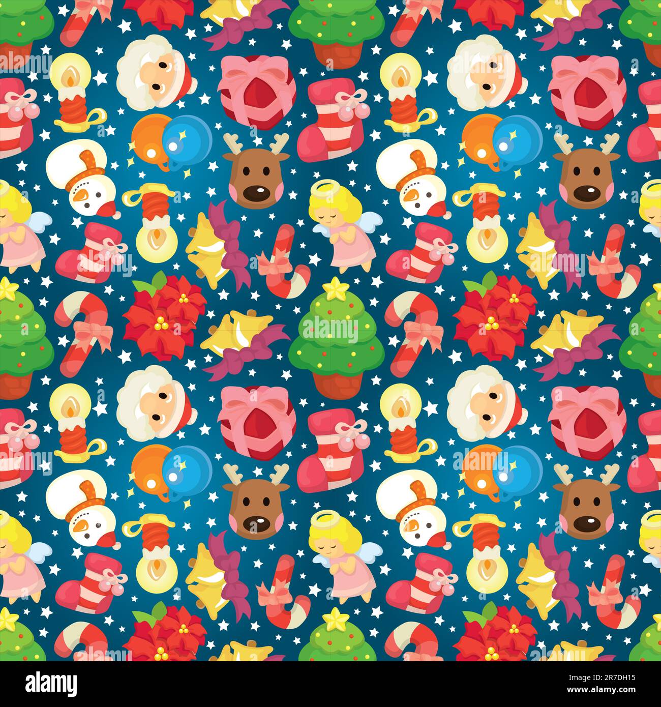 Seamless Christmas Funny Cartoon Stock Vector Image And Art Alamy