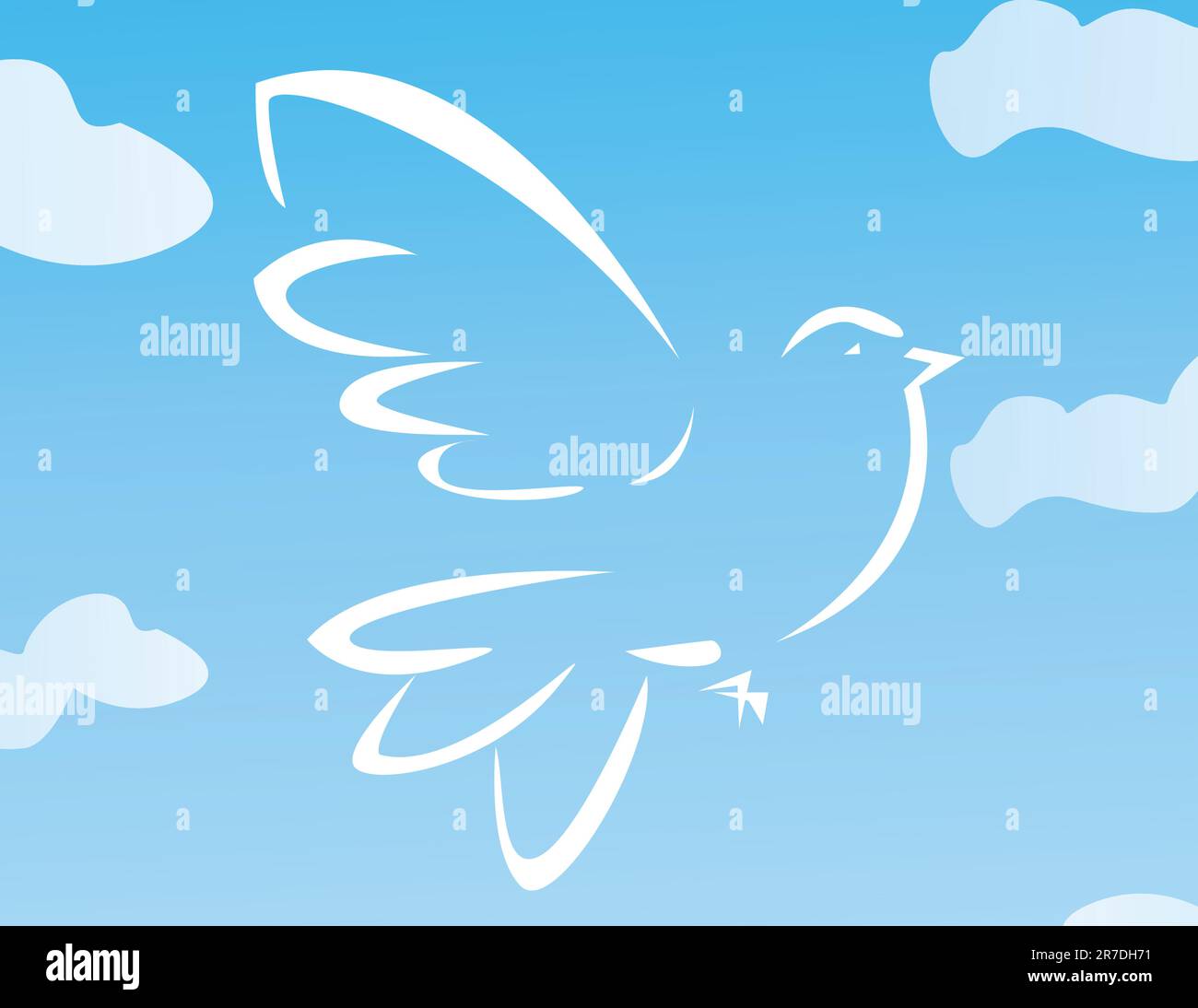 Vector illustration of flying dove Stock Vector Image & Art - Alamy