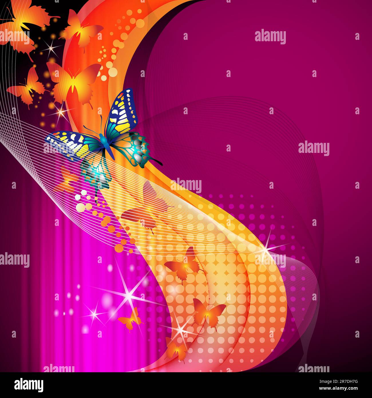 Colorful background with butterfly Stock Vector Image & Art - Alamy