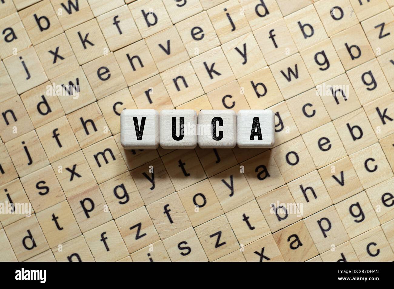 Vuca - word concept on building blocks, text, letters Stock Photo - Alamy