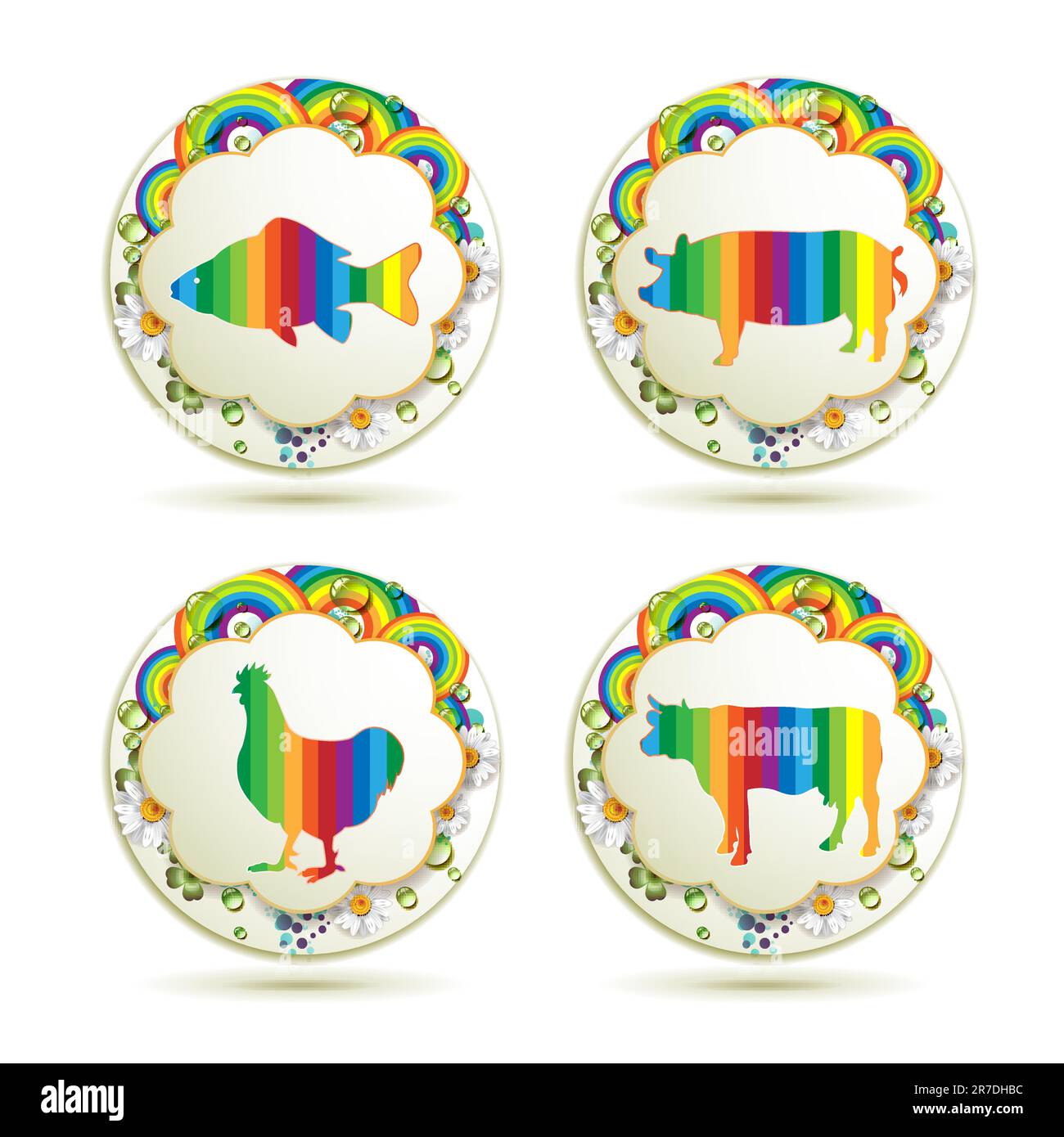 Fish silhouette with labels Stock Vector Images - Alamy