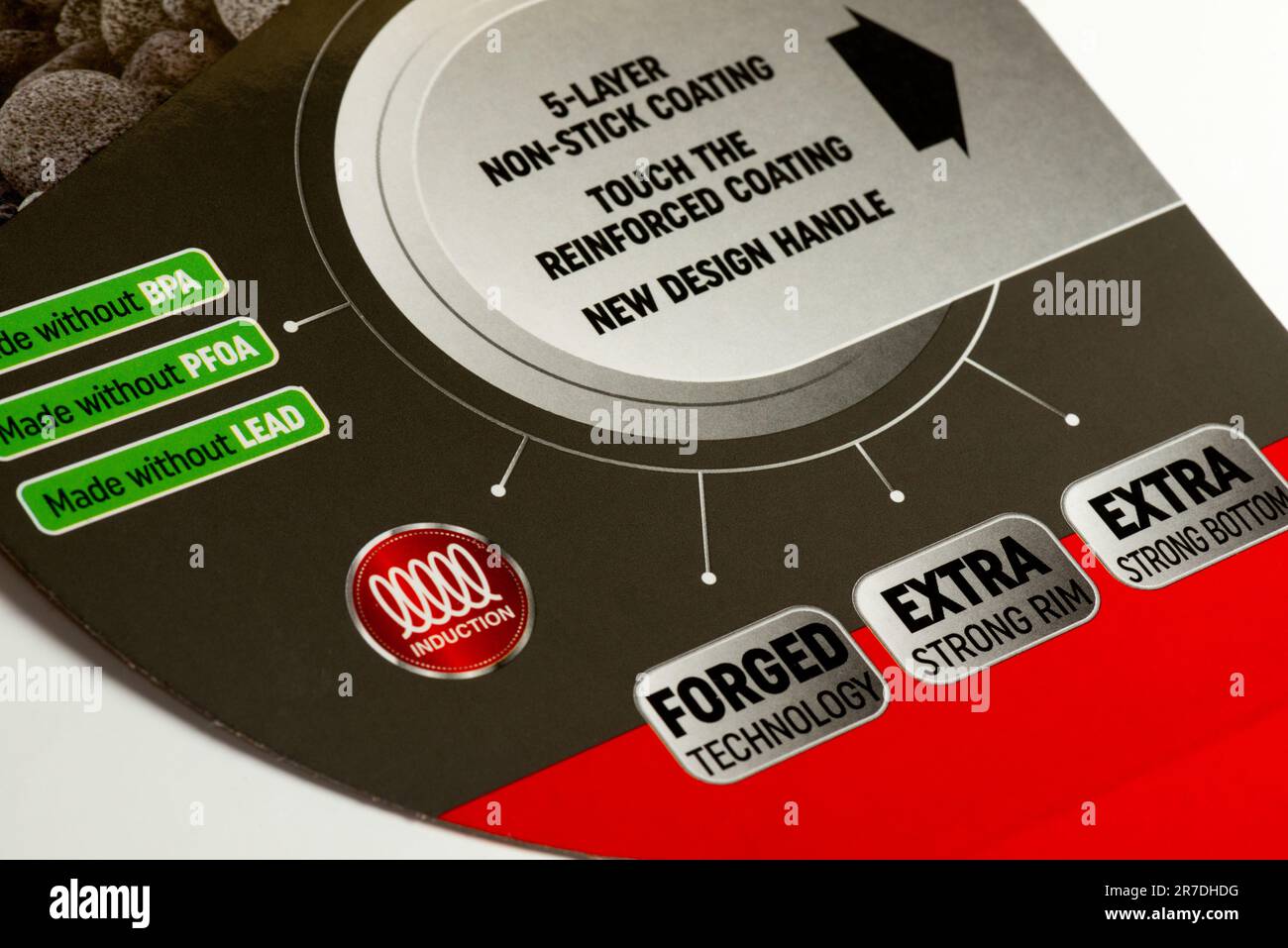 Made without BPA, PFOA and LEAD text on package for non-stick coating ...