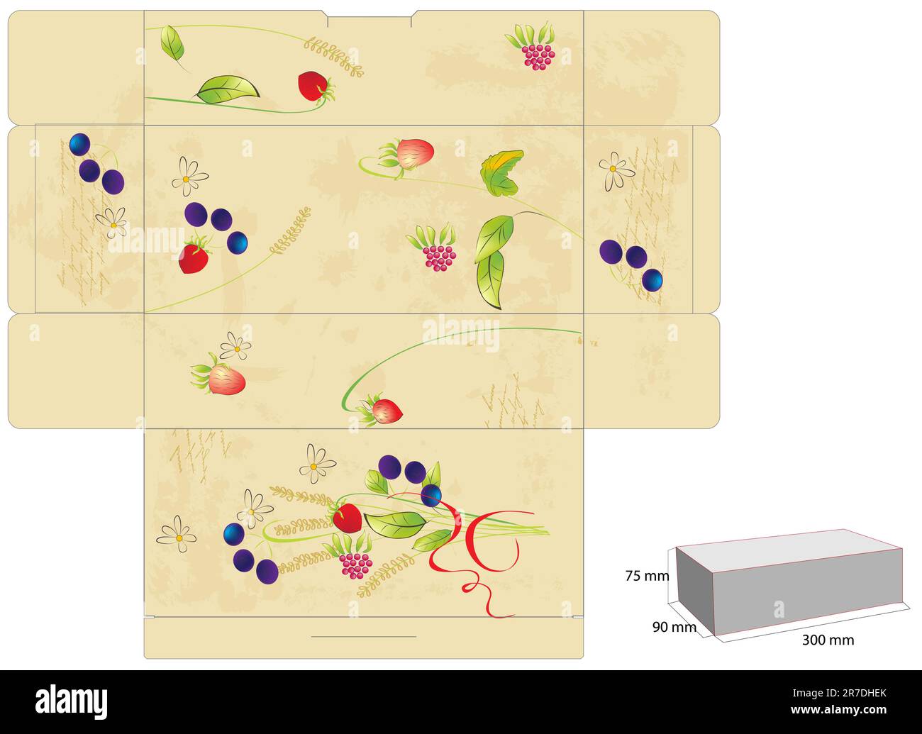 Box of strawberry Stock Vector Images - Alamy