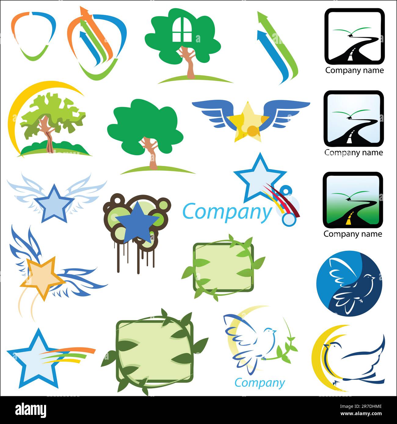 set of logos nature Stock Vector Image & Art - Alamy