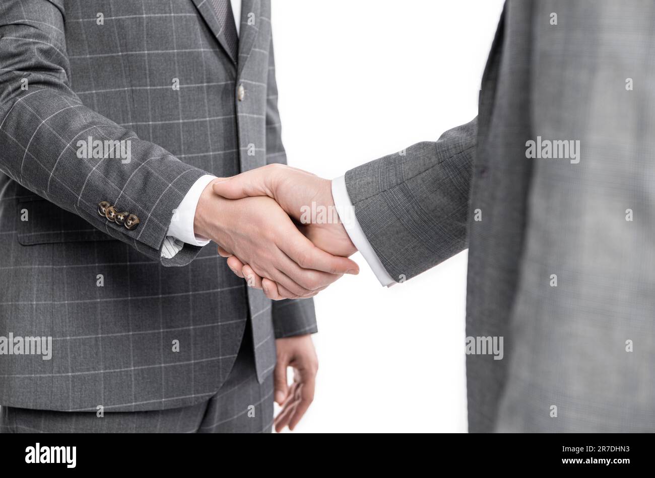 two hands dealing business partnership. partnership of business men ...