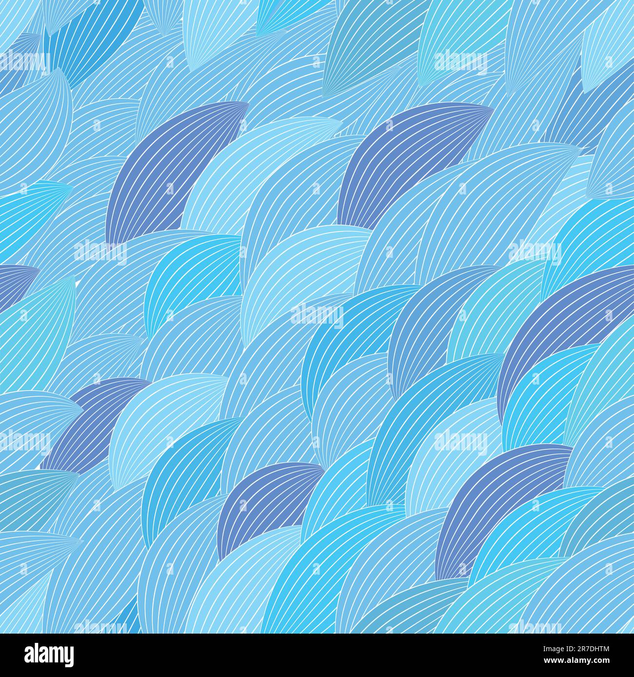 Blue abstract seamless pattern. Water texture. Wave wallpaper. Vector ...
