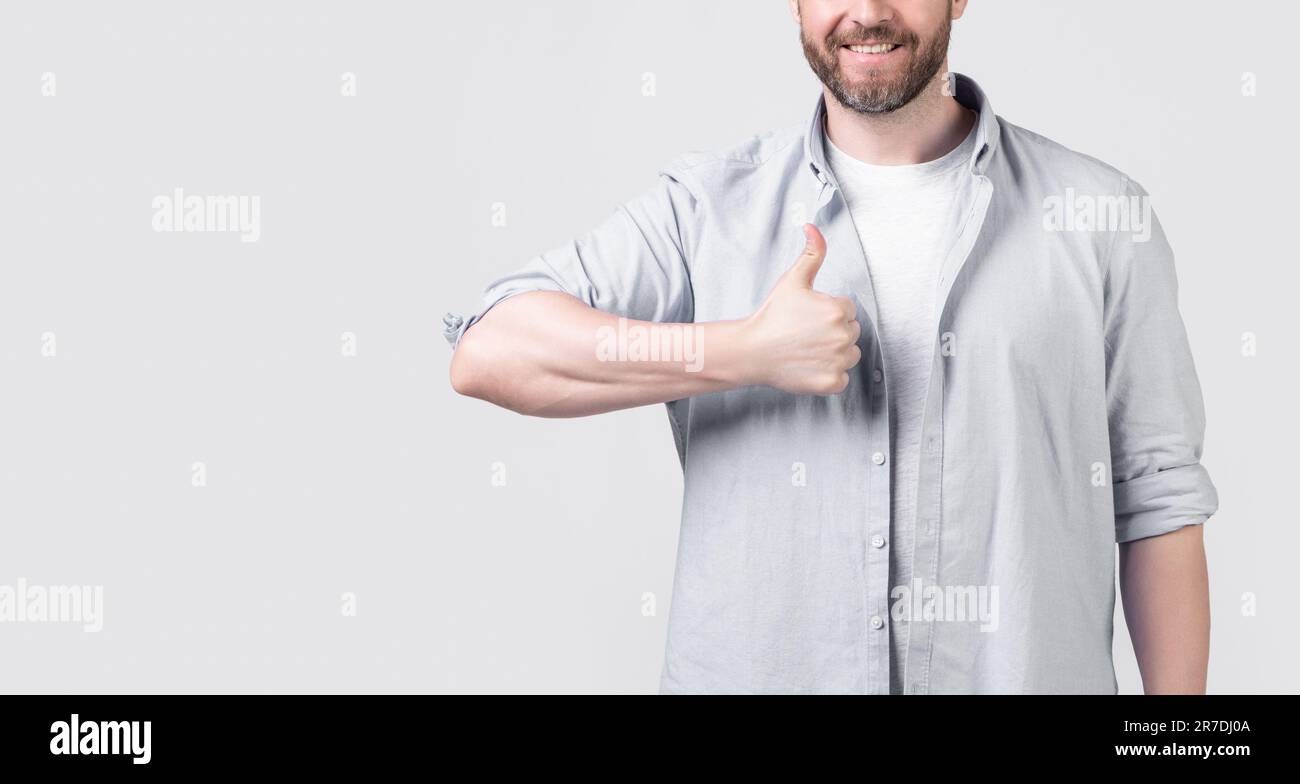 cropped photo of man approving with approval gesture. man approving ...