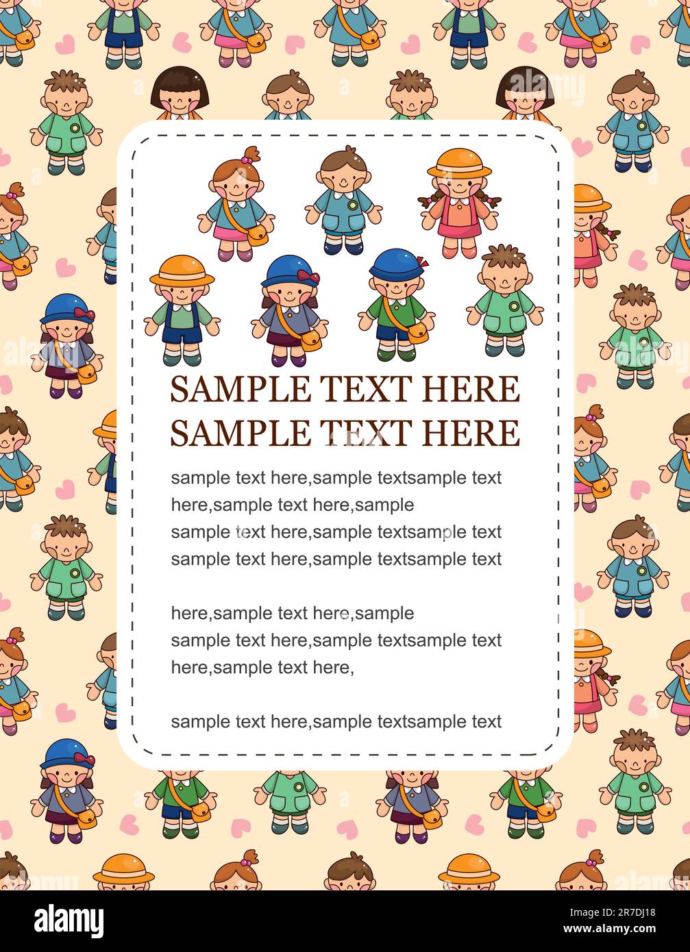 cartoon kid card Stock Vector Image & Art - Alamy