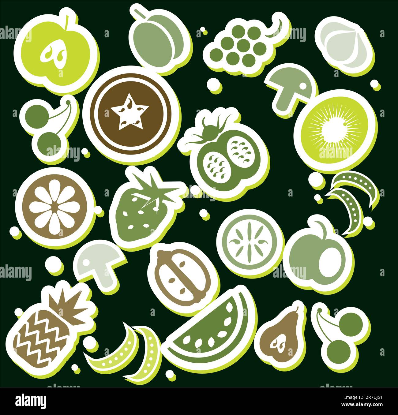 Various fruits sticker hi-res stock photography and images - Alamy