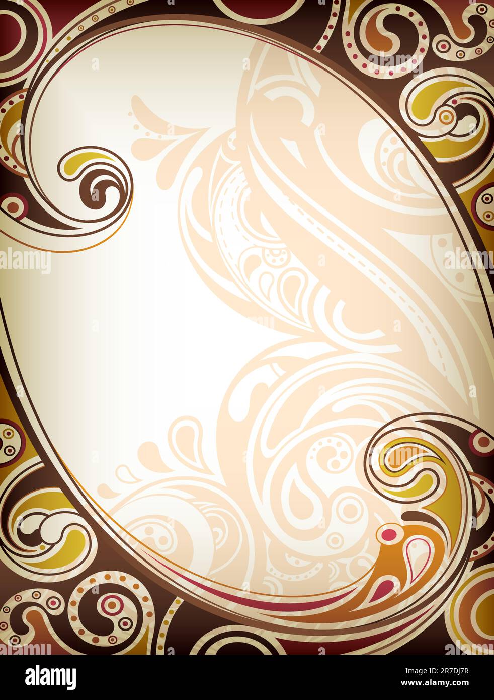 Illustration of abstract floral frame background Stock Vector Image ...