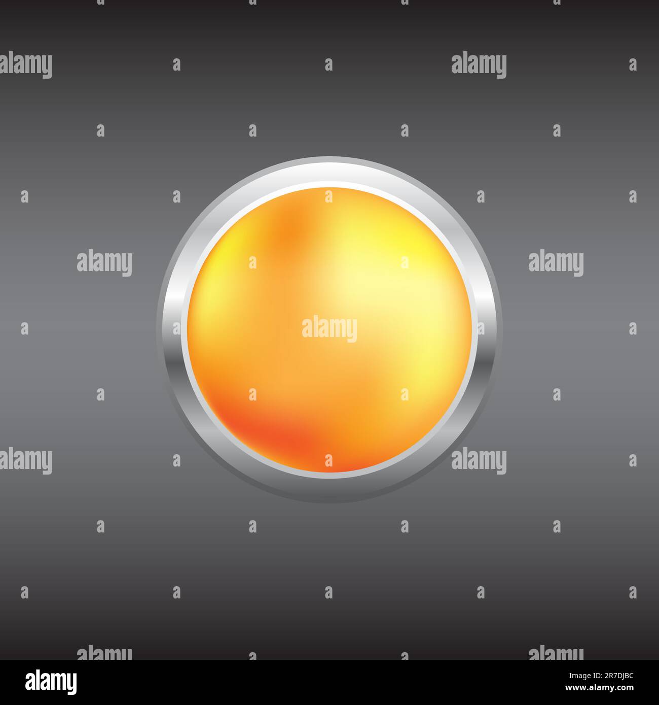 Orange button, made by mesh, vector illustration Stock Vector Image ...