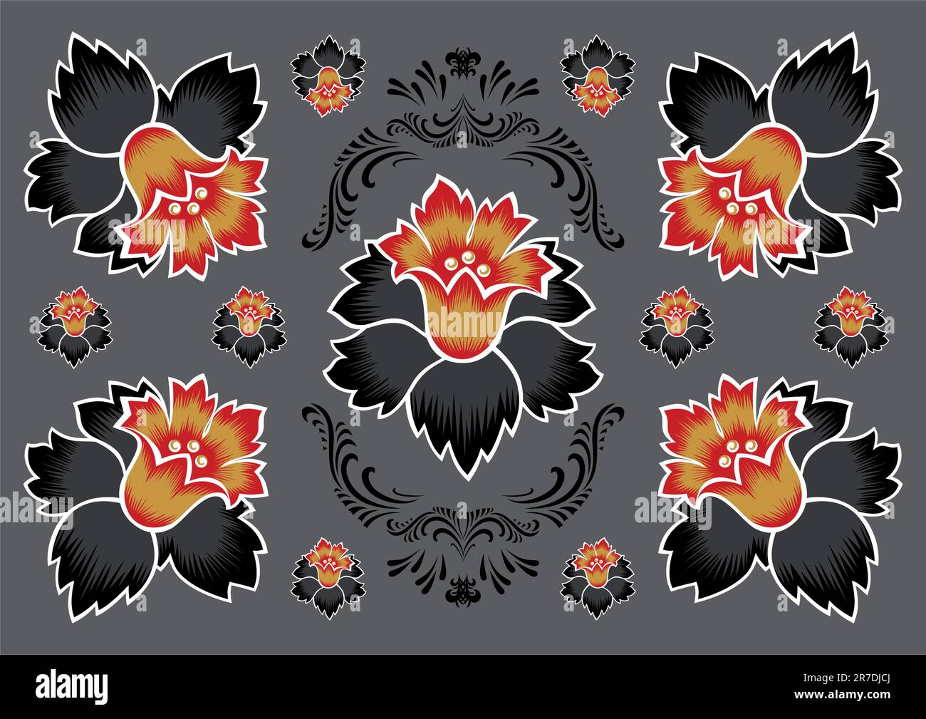 Illustration of abstract floral ornament Stock Vector Image & Art - Alamy