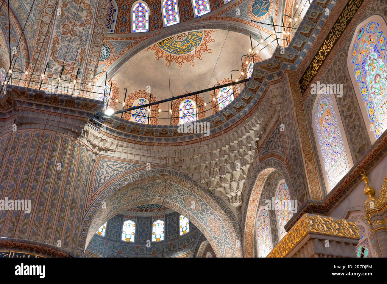 Ornaments and semi domes of Sultanahmet Mosque aka Blue Mosque. Details ...