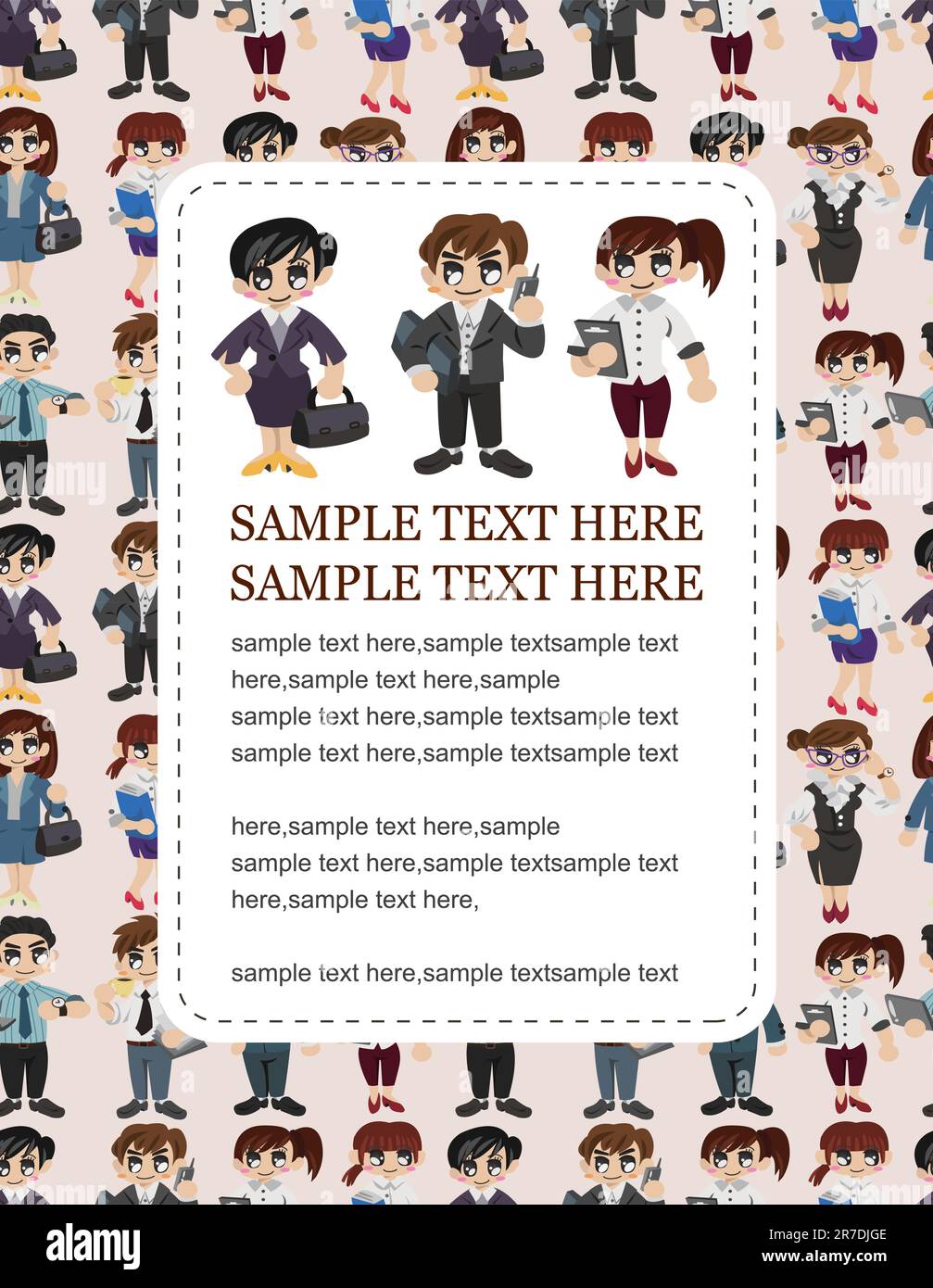 cartoon office worker speech card Stock Vector Image & Art - Alamy