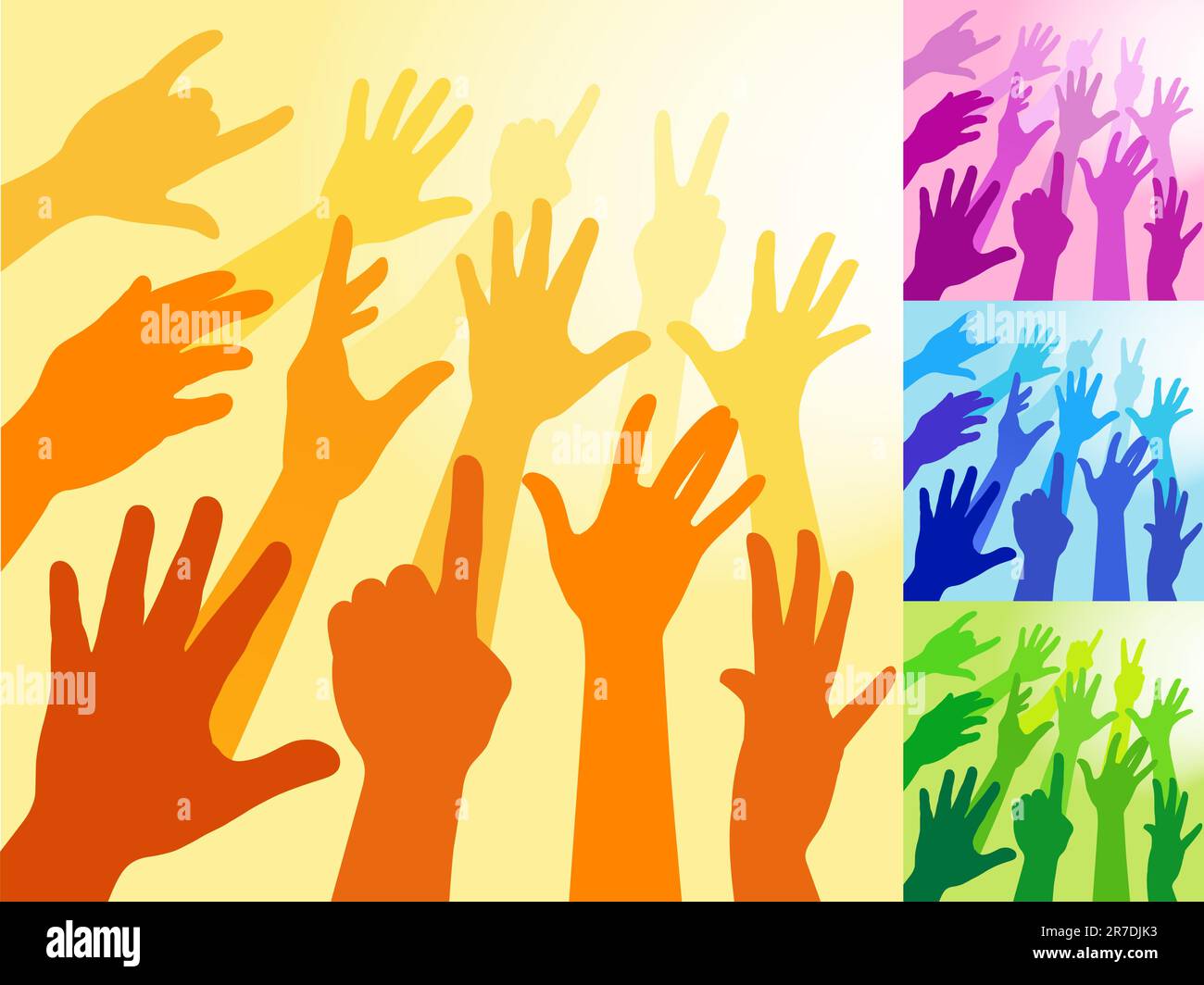 A collection of hands and raised arms shapes Stock Vector Image & Art ...