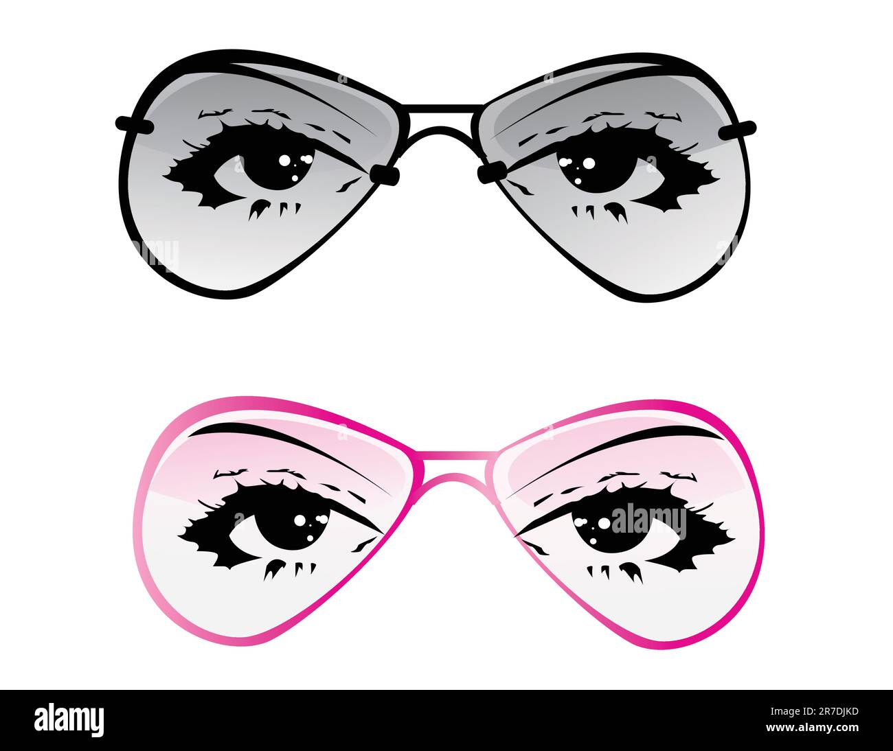 Beach sunglasses reflection Stock Vector Images - Alamy