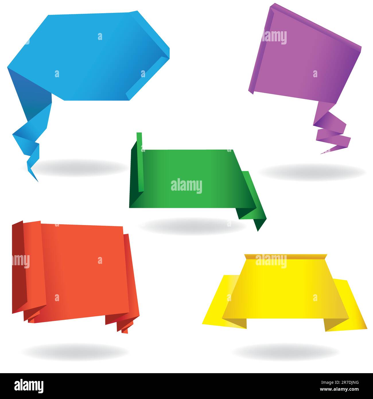Paper origami speech bubble .Dialog cloud. Vector illustration ...
