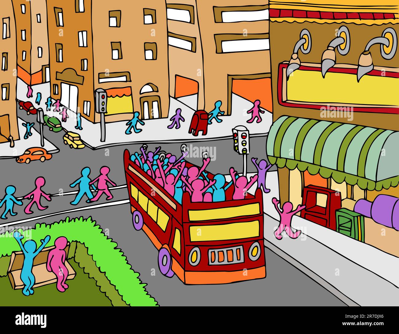 Photograph of a crowd of people Stock Vector Images - Alamy