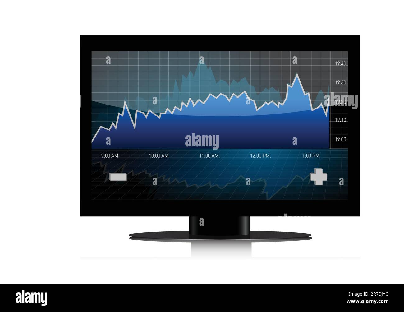 computer screen with financial data and charts Stock Vector Image & Art ...