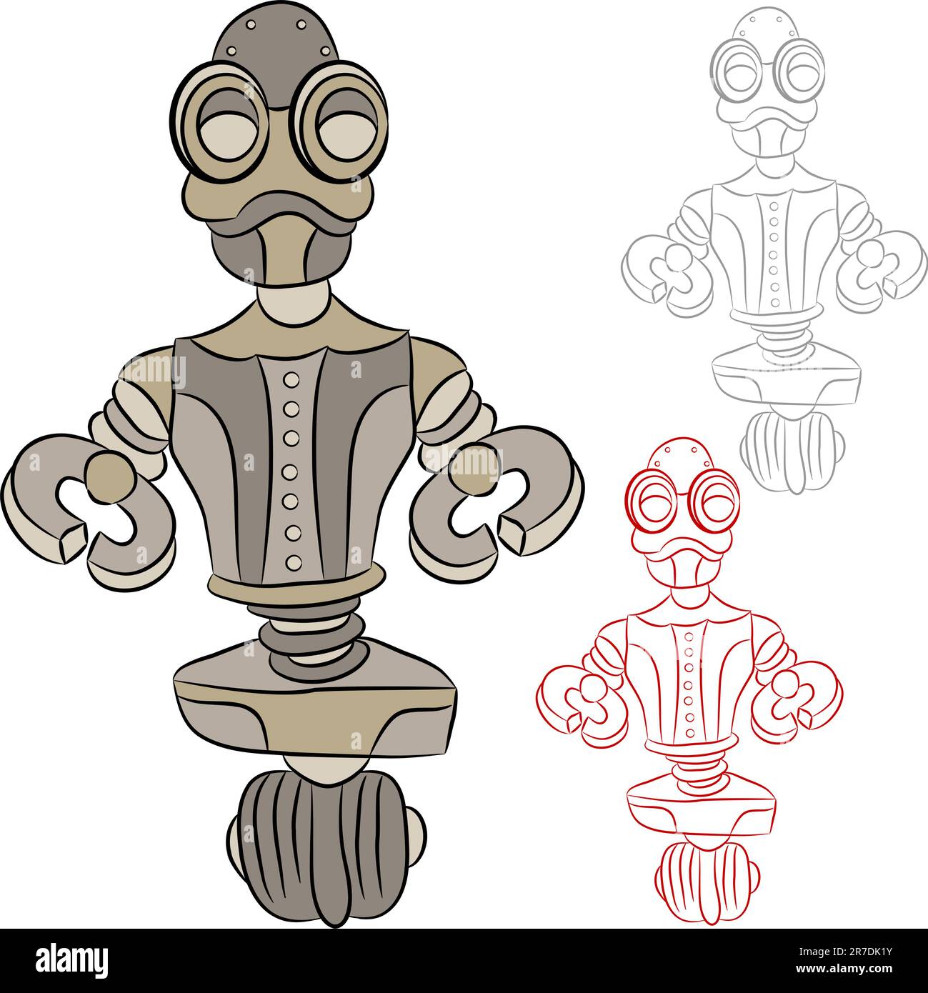 Cartoon image service man Cut Out Stock Images & Pictures - Alamy