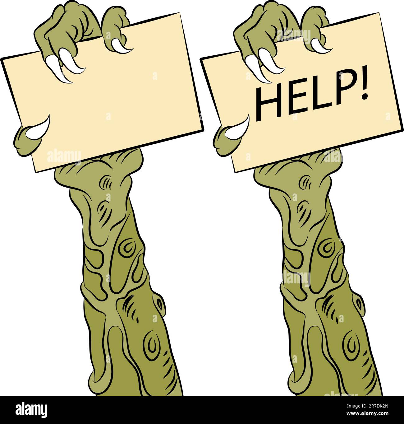 An image of a monster claw holding help sign Stock Vector Image & Art ...
