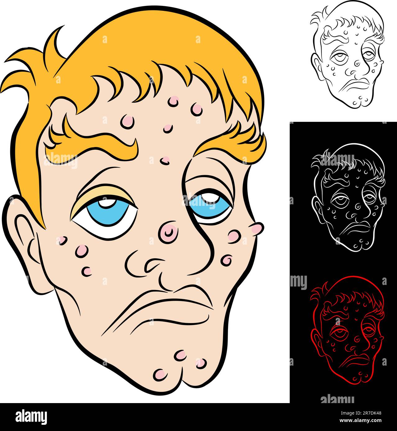 Face sad man Stock Vector Images - Alamy