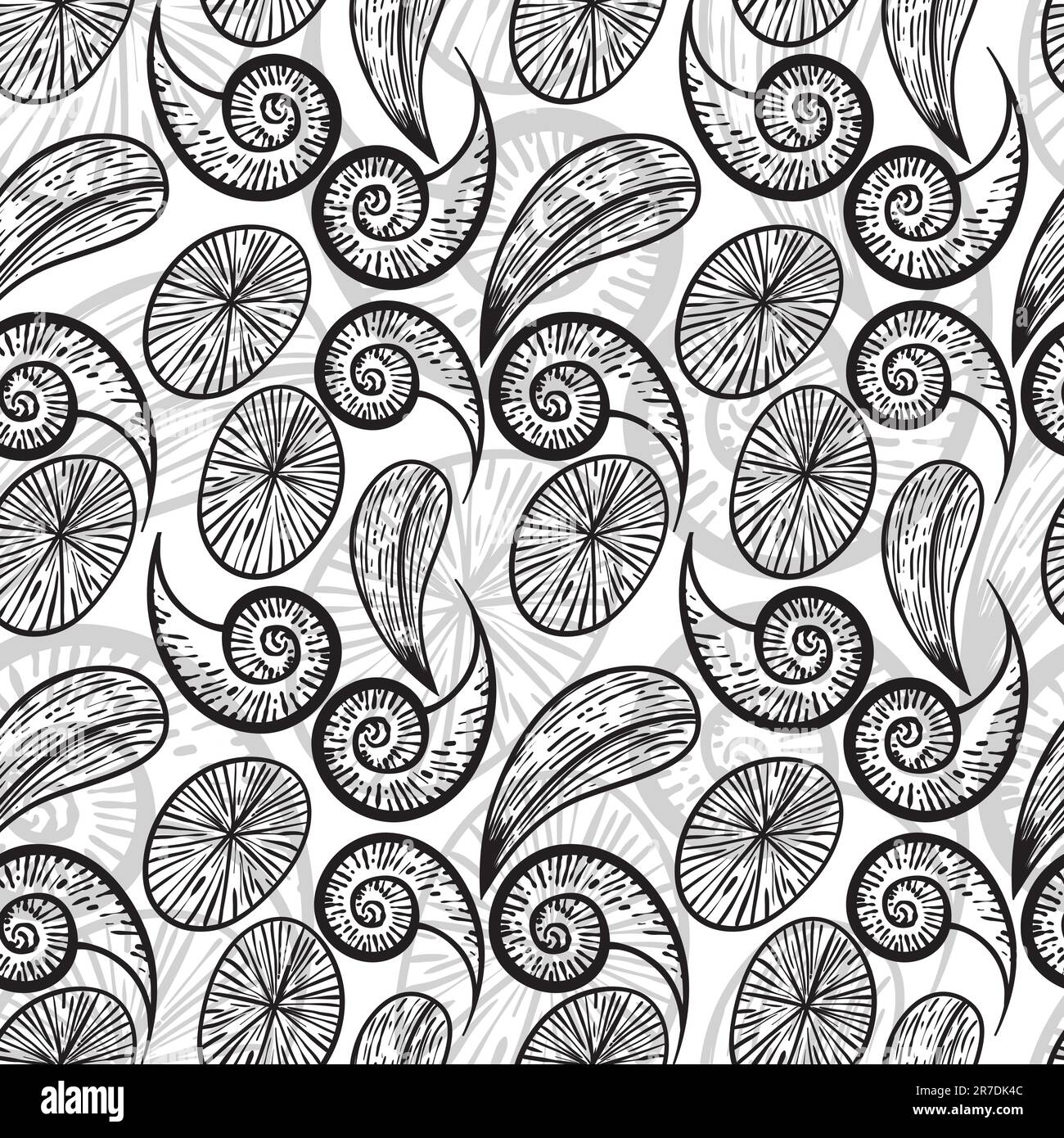 Hand drawn sea abstract Stock Vector Images - Alamy