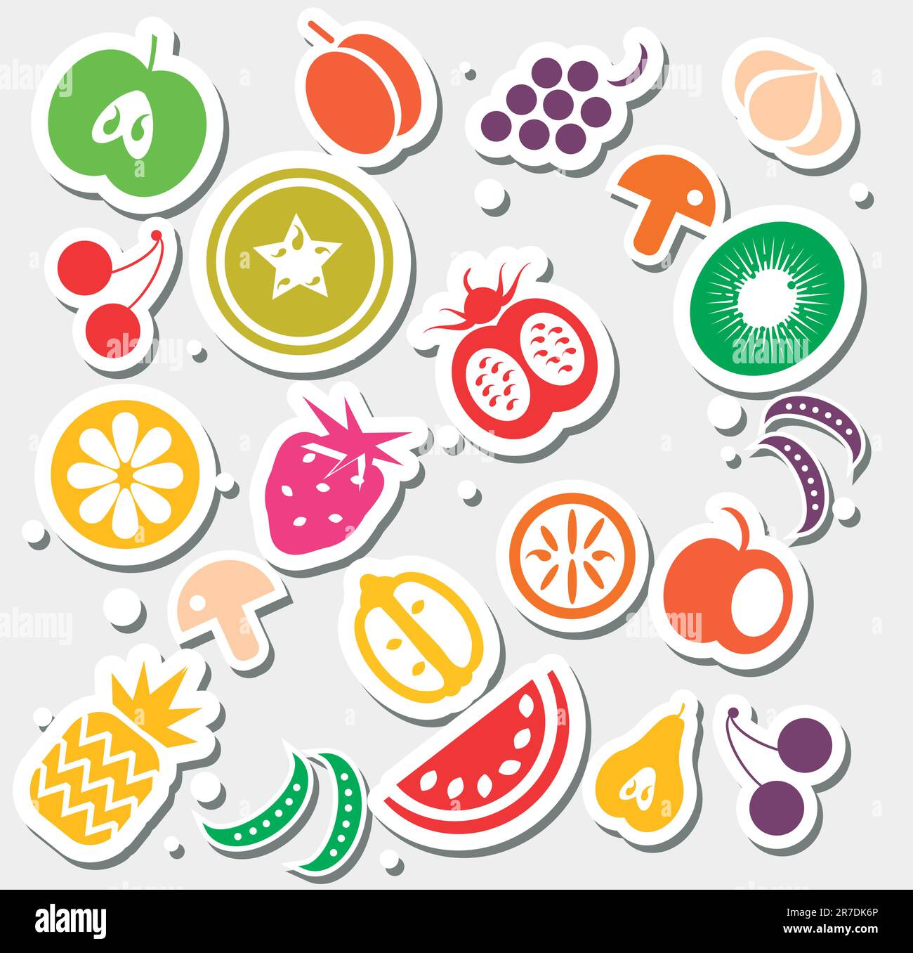 Various fruits sticker hi-res stock photography and images - Alamy