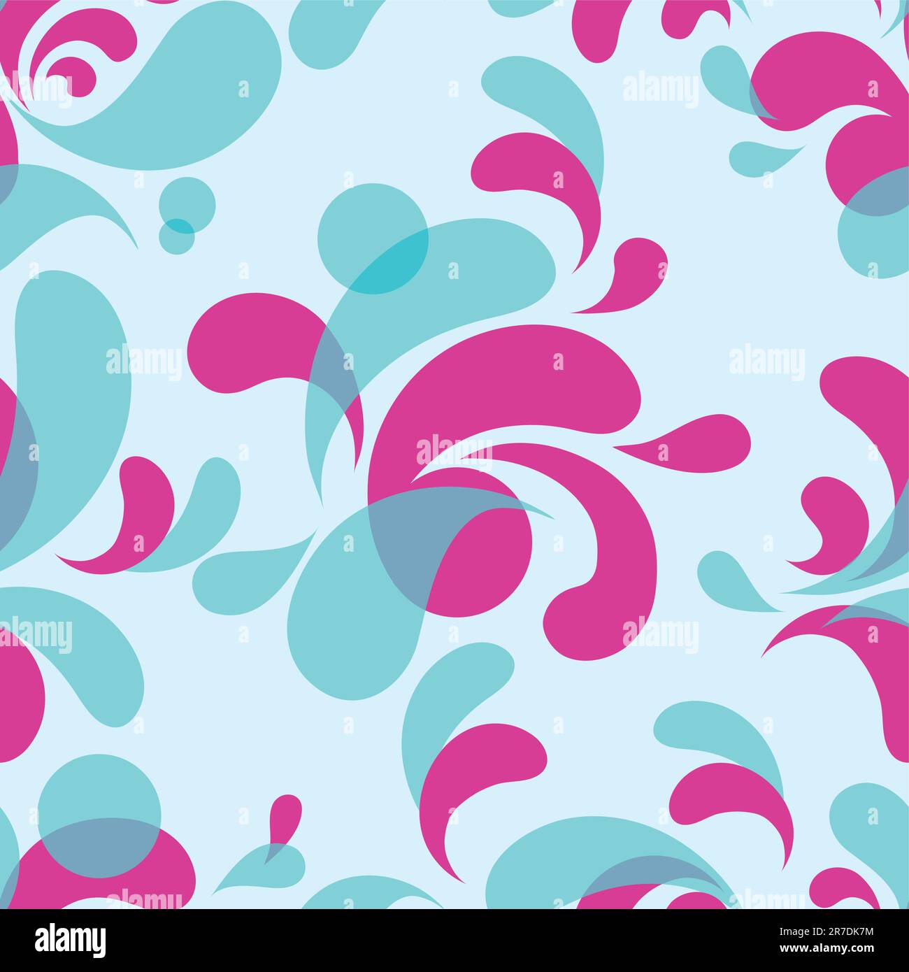 Vector set of nature water design elements - seamless pattern Stock ...