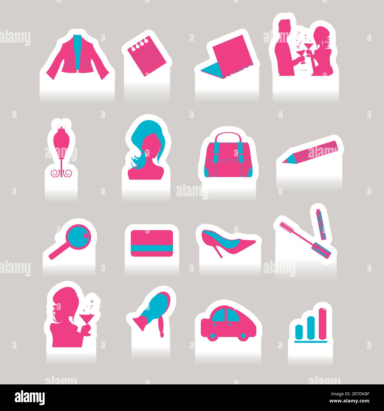 Woman sticky paper Stock Vector Images - Alamy