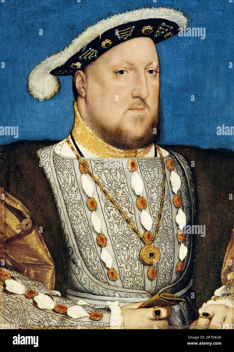 Henry VIII of England (1491-1547), portrait painting in oil on panel by ... Henry VIII of England (1491-1547), portrait painting in oil on panel by ...