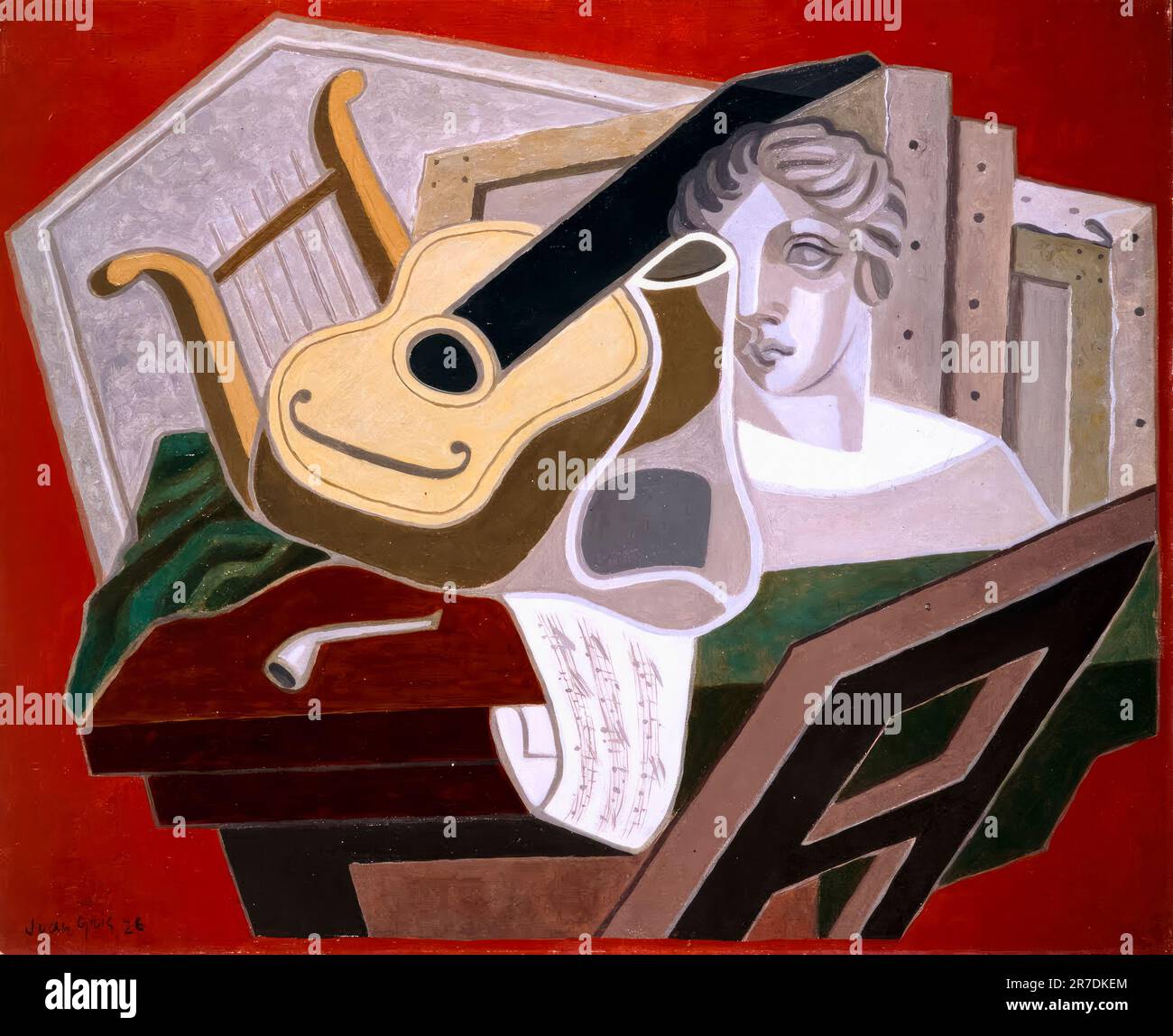 Juan Gris, The Musician’s Table, abstract painting in oil on canvas ...