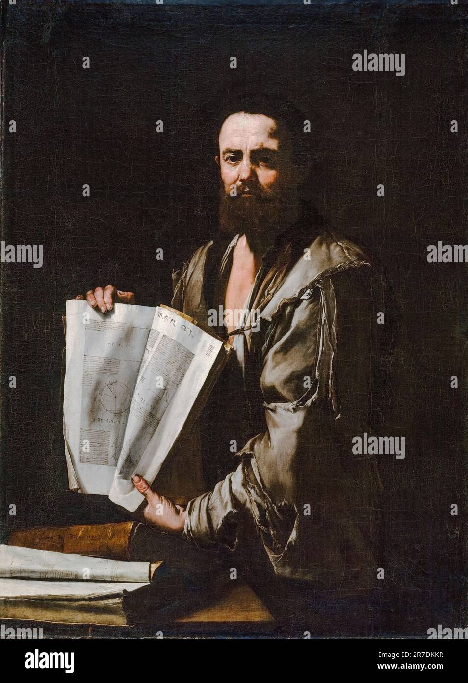 Euclid (active circa 300BC), ancient Greek mathematician, portrait ...