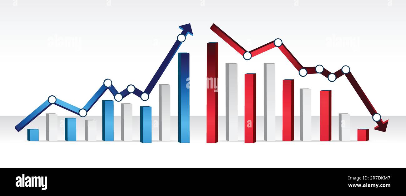 Up down financial chart illustration Stock Vector Images - Alamy