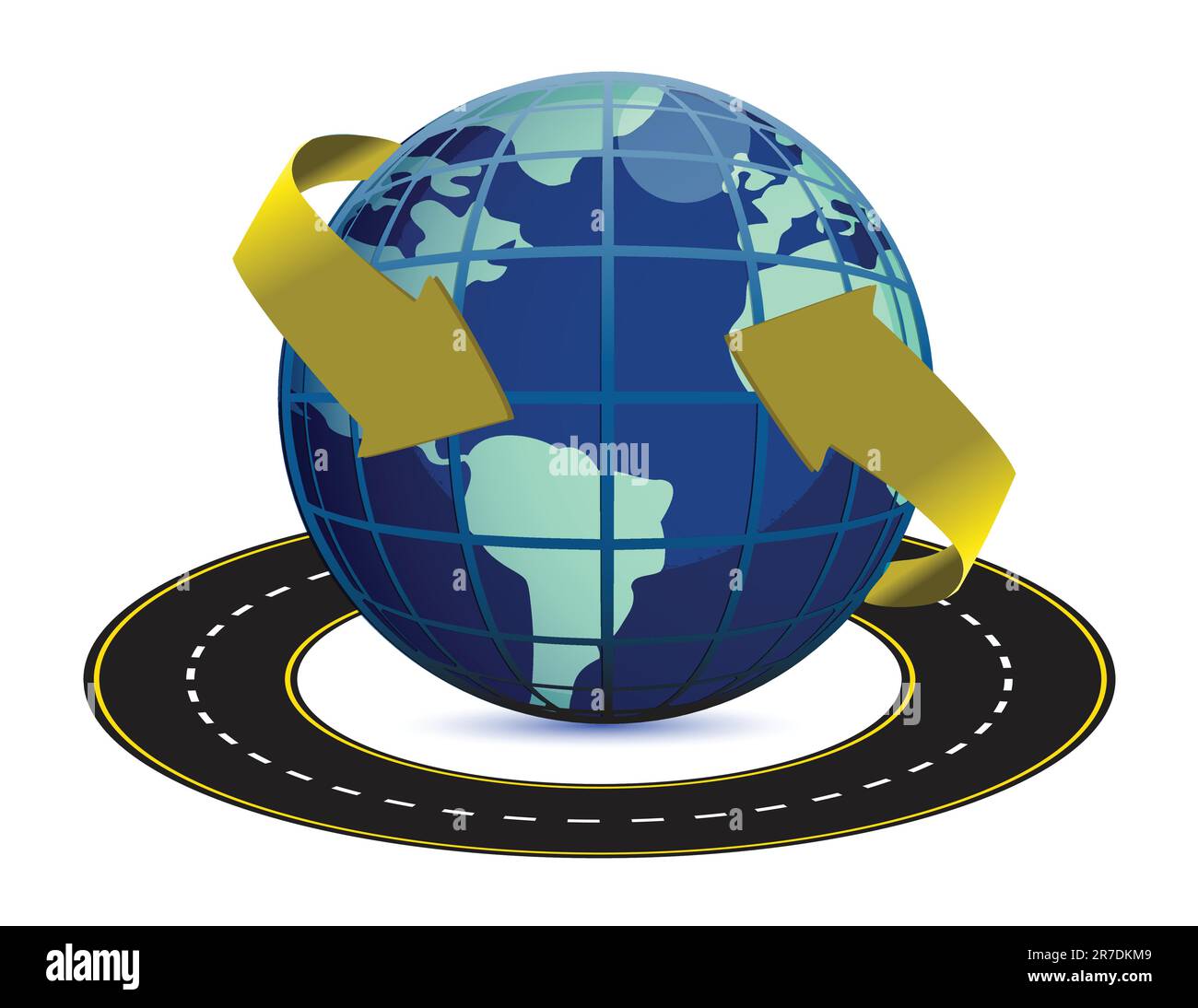Global road Stock Vector Images - Alamy