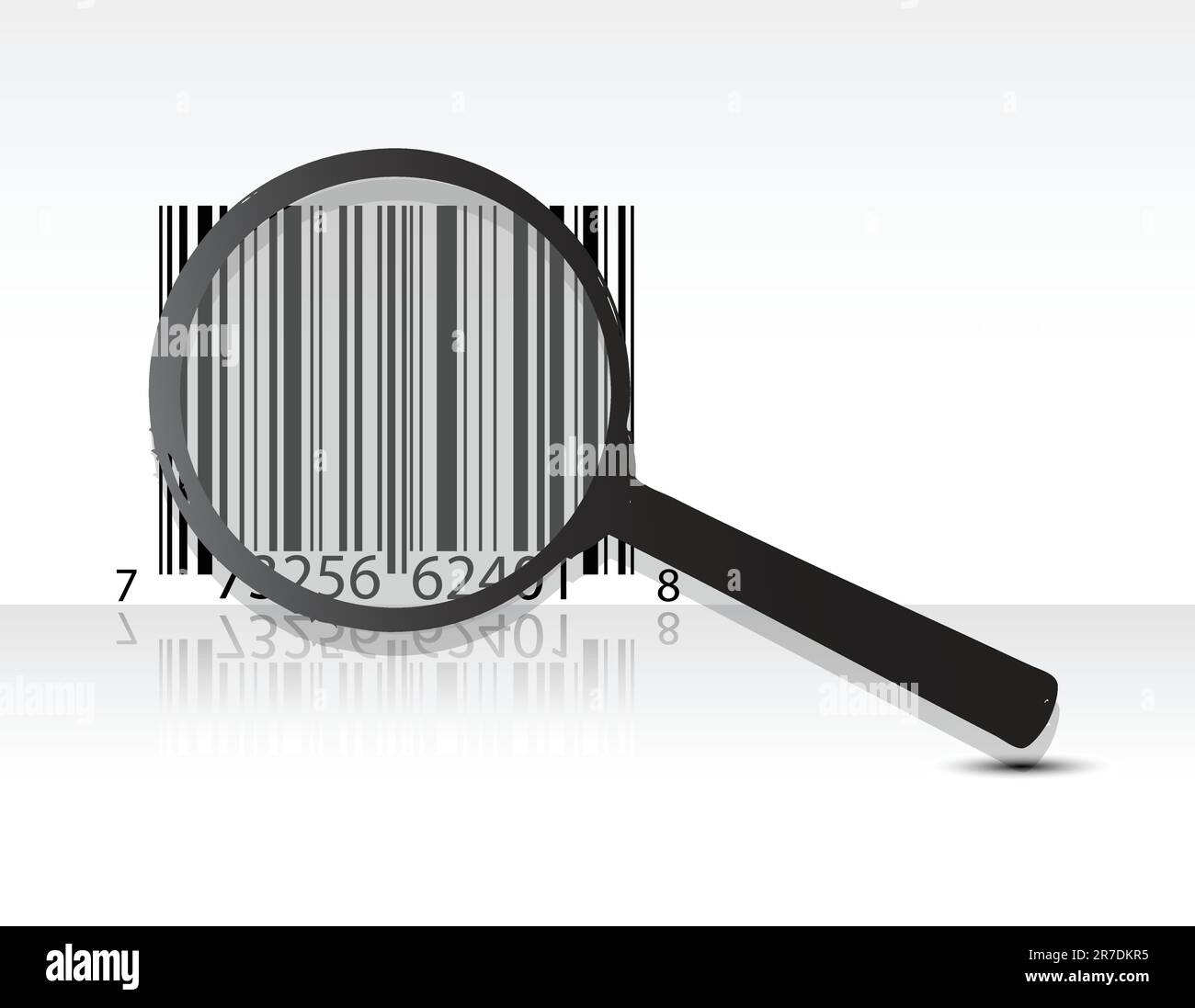 scanning upc code illustration design over a light gray background ...