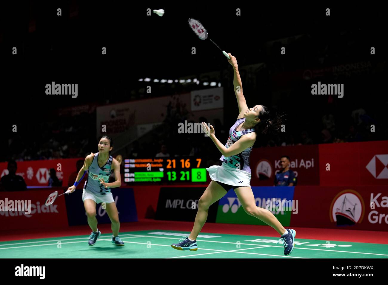 Thailand's Jongkolphan Kititharakul, left, and Rawinda Prajongjai play ...